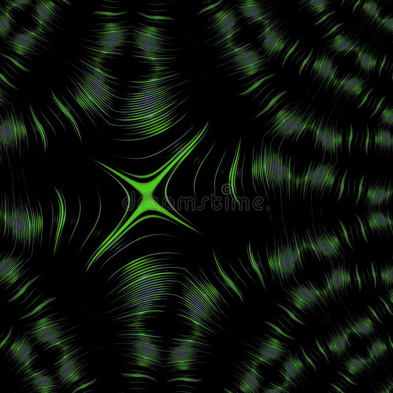 Fourth Dimension Design in Green Thin Stripes Stock Illustration ...