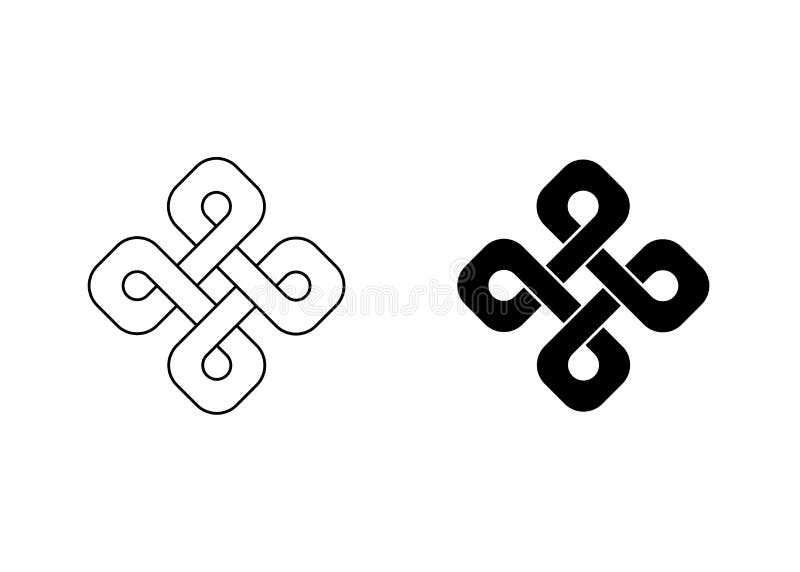 Fourth Endless Eternal Knot Symbol Icon Logo Vector Stock Vector ...