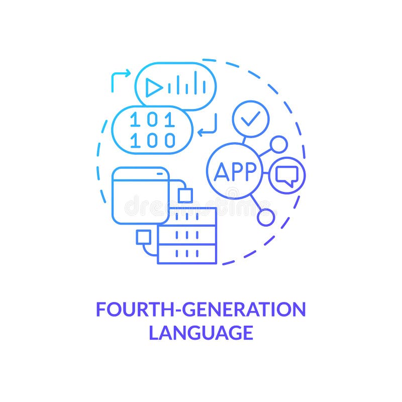 Fourth-generation Programming Language Blue Gradient Concept Icon Stock ... Fourth-generation Programming Language Blue Gradient Concept Icon Stock ...