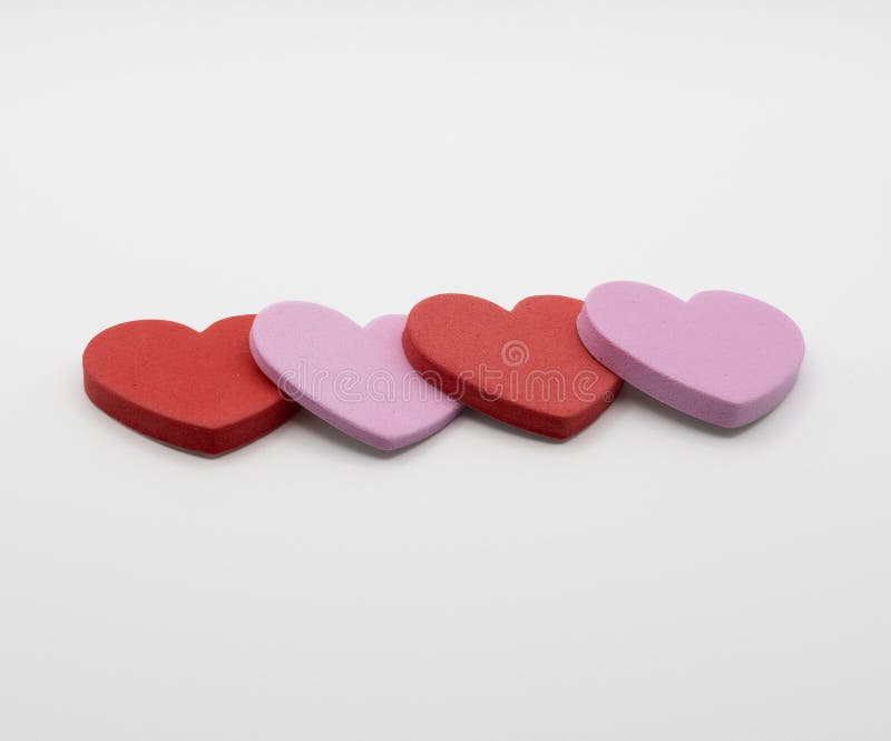 Fourth Hearts and Fourth Colors. Stock Image - Image of violet, petal ...
