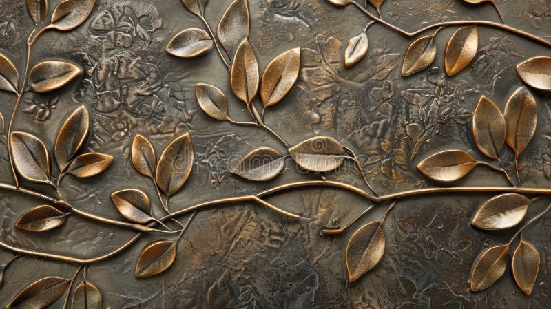 The Fourth Image Showcases a More Organic Embossed Metal Texture Featuring a Pattern of ...