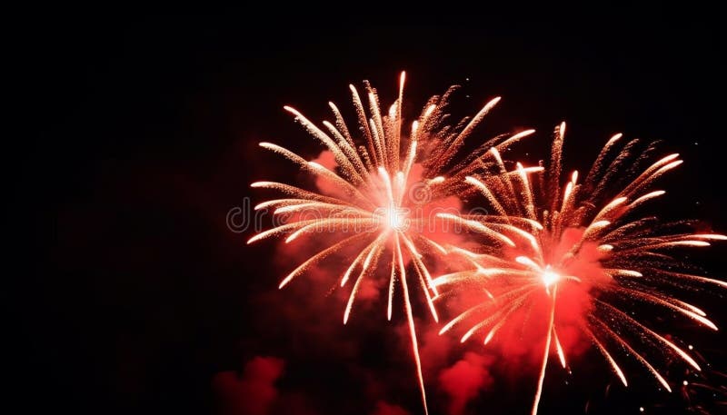 Fourth of July Celebration Exploding Vibrant Fireworks Generated by AI ...