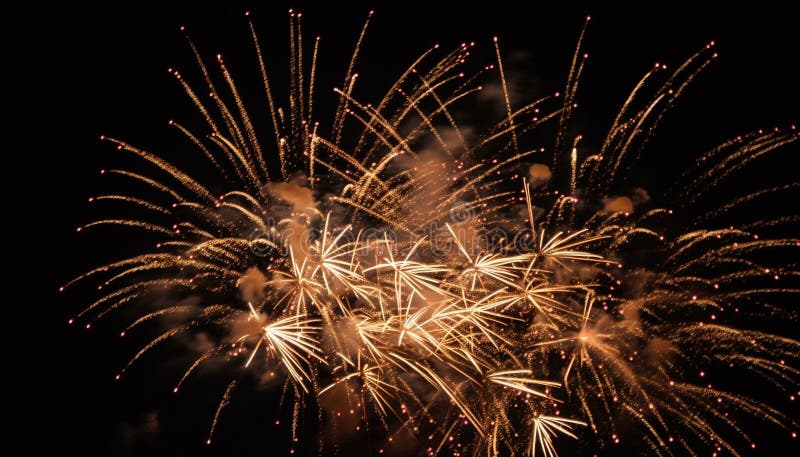 Fourth of July Celebration Exploding Vibrant Fireworks Generated by AI ...