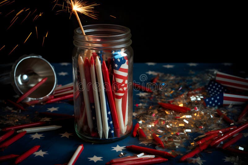 Fourth of July - Conceptual Illustration. Generative AI Stock ...