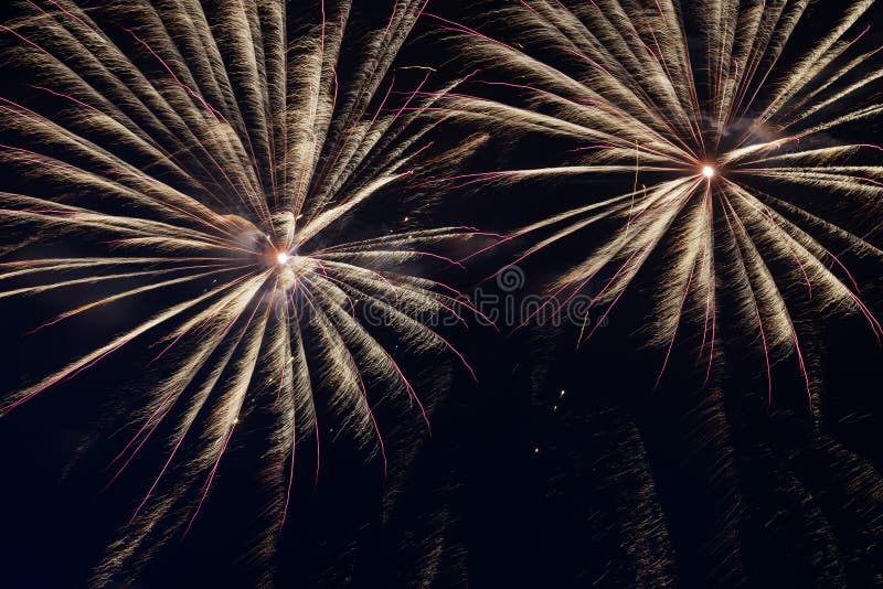 Two Massive Firework Starburst Explosions Stock Image - Image of bursts ...