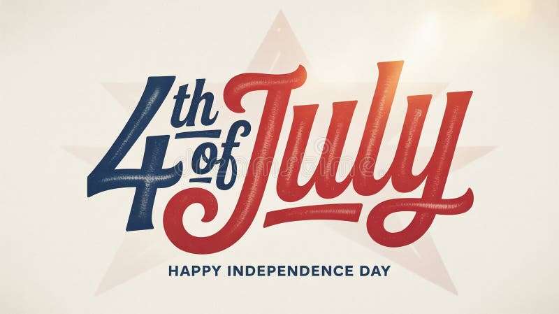 Fourth of July Happy Independence Day Design Stock Image - Image of ...