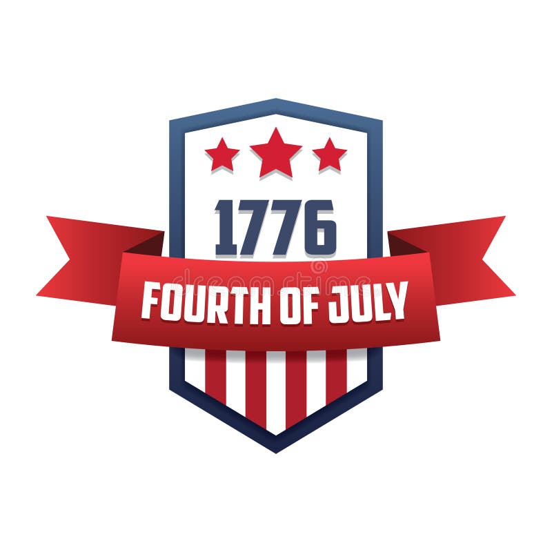 Fourth of July Label. Vector Illustration Decorative Design Stock ...
