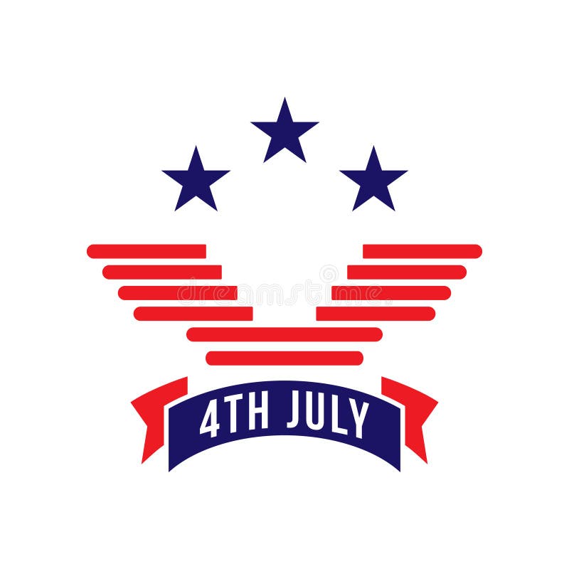 Fourth July Label. Vector Illustration Decorative Design Stock Vector ...