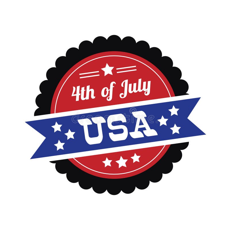 Fourth of July Label. Vector Illustration Decorative Design Stock ...