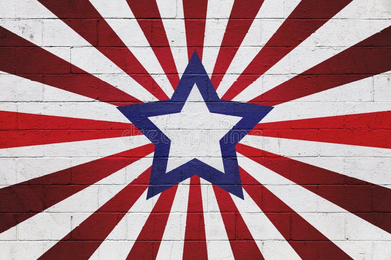 Fourth of July Themed Design Painted on a Wall Stock Photo - Image of ...
