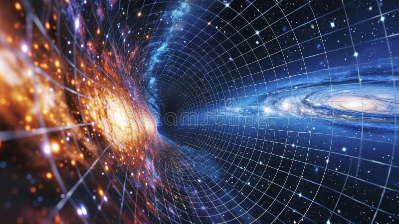 The Fourth Measure of the Spatial Dimension. a Wormhole in Space Stock ...