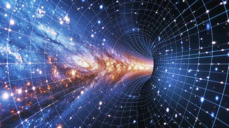The Fourth Measure of the Spatial Dimension. a Wormhole in Space Stock ...