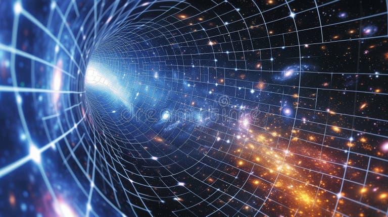 The Fourth Measure of the Spatial Dimension. a Wormhole in Space Stock ...