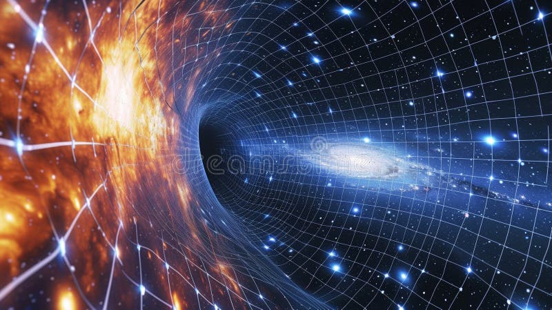 The Fourth Measure of the Spatial Dimension. a Wormhole in Space Stock ...