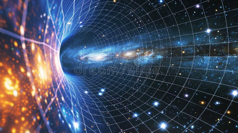 The Fourth Measure of the Spatial Dimension. a Wormhole in Space Stock ...