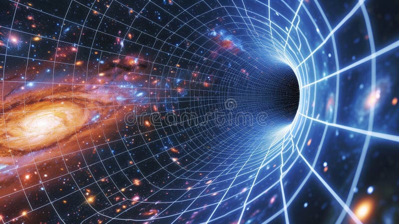 The Fourth Measure of the Spatial Dimension. a Wormhole in Space Stock ...
