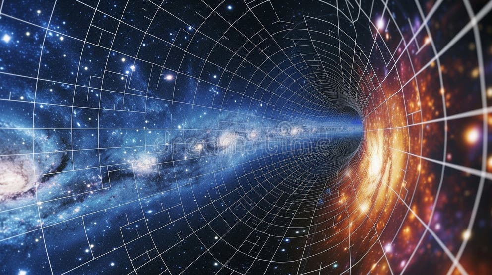 The Fourth Measure of the Spatial Dimension. a Wormhole in Space Stock ...