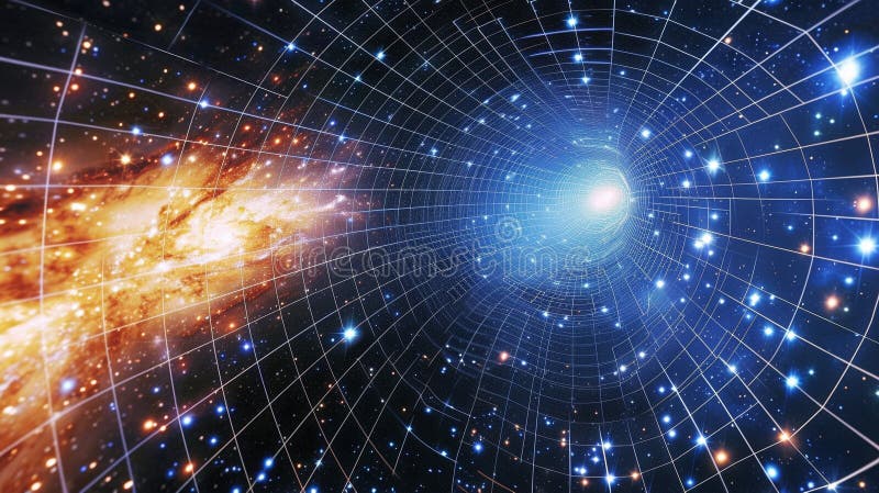 The Fourth Measure of the Spatial Dimension. a Wormhole in Space Stock ...