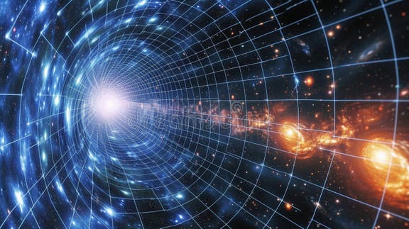 The Fourth Measure of the Spatial Dimension. a Wormhole in Space Stock ...