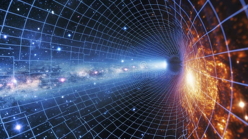 The Fourth Measure of the Spatial Dimension. a Wormhole in Space Stock ...