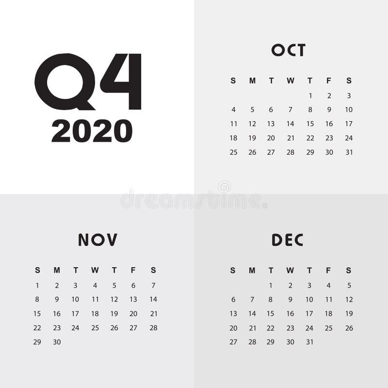Fourth Quarter of Calendar 2021 Stock Vector - Illustration of calendar ...