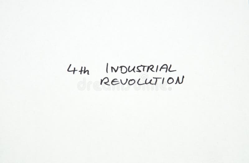 Fourth 4th Industrial Revolution in Handwriting Stock Photo - Image of ...