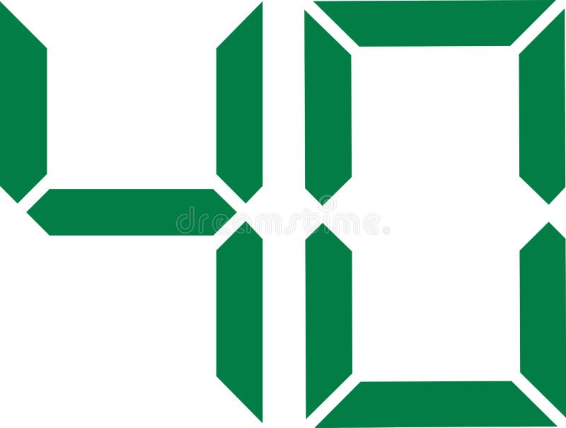 Fourty digital number 40 stock vector. Illustration of icon - 107143795