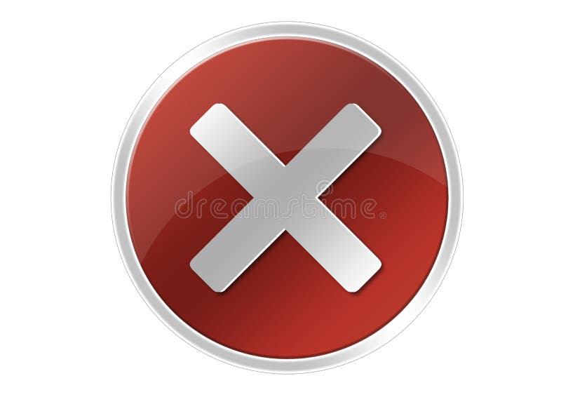 Fout stock illustratie. Illustration of verbied, toestemming - 23628461