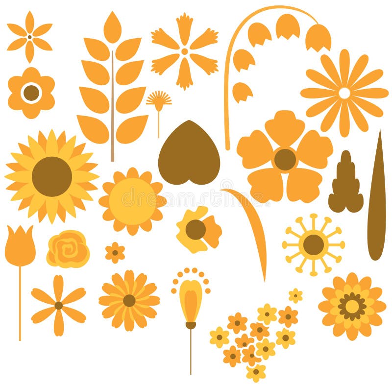 Fowers and leaves stock vector. Illustration of flower - 24035482