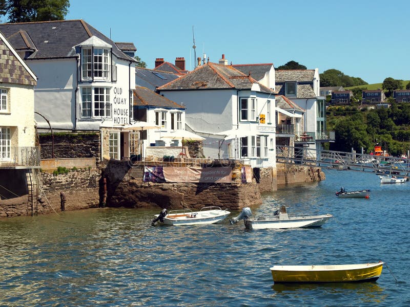 Fowey in Cornwall. England. Holiday and Sailing Resort Editorial Stock ...