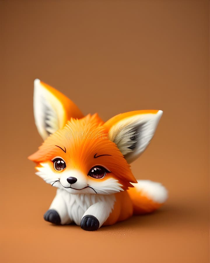 Fox in 3D stock illustration. Illustration of doll, textile - 293201634