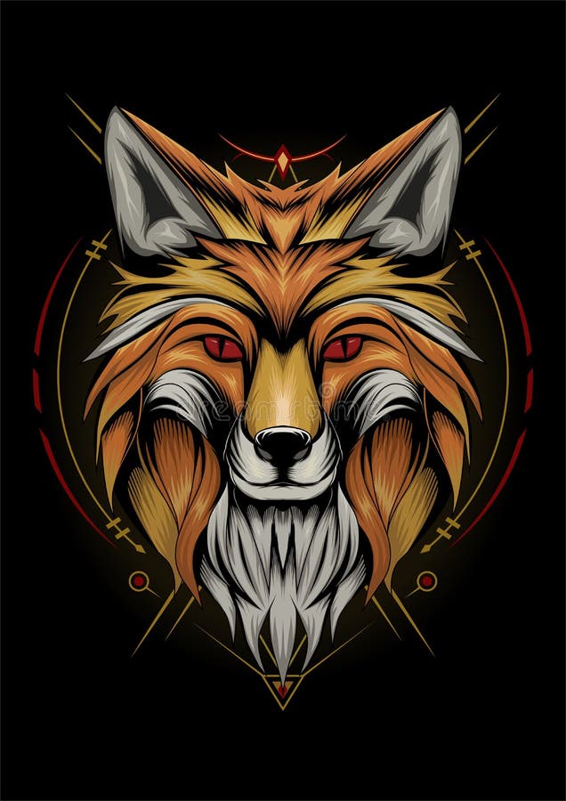 Fox face stock vector. Illustration of mascot, mammal - 9750116