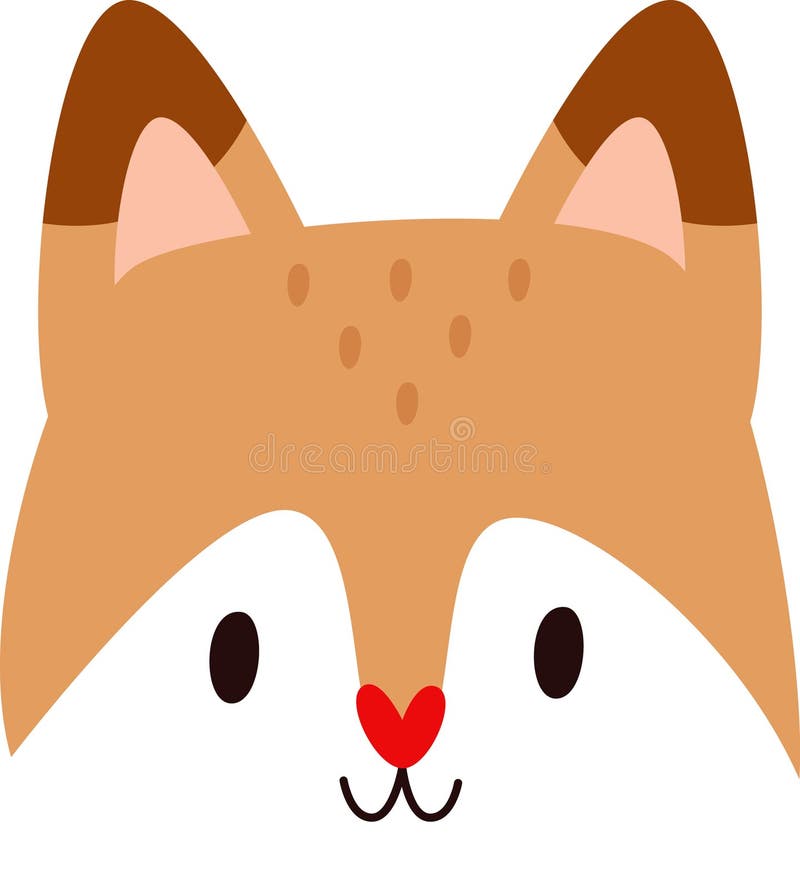 Fox Animal Face stock vector. Illustration of collection - 290687040