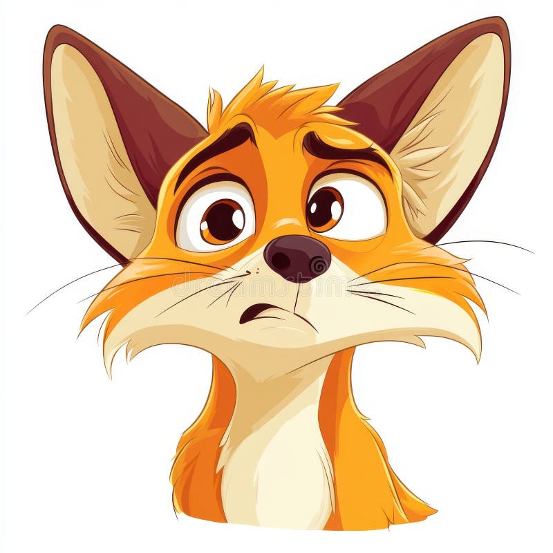 A Fox with an Anxious or Worried Expression on His Face. Stock ...
