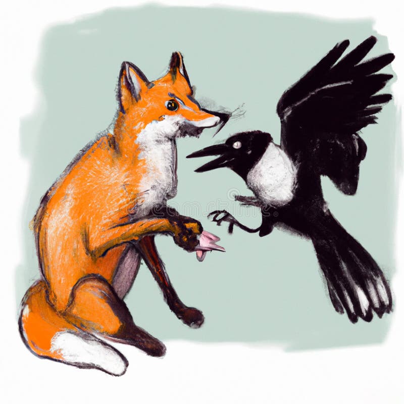 Fox Raven Cartoon Stock Illustrations – 53 Fox Raven Cartoon Stock ...