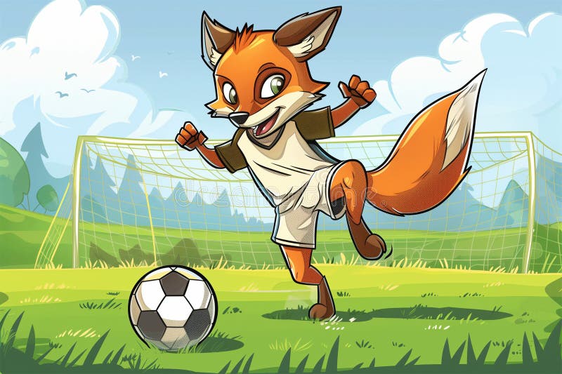 Fox in the box stock illustration. Illustration of goalpost - 317725654