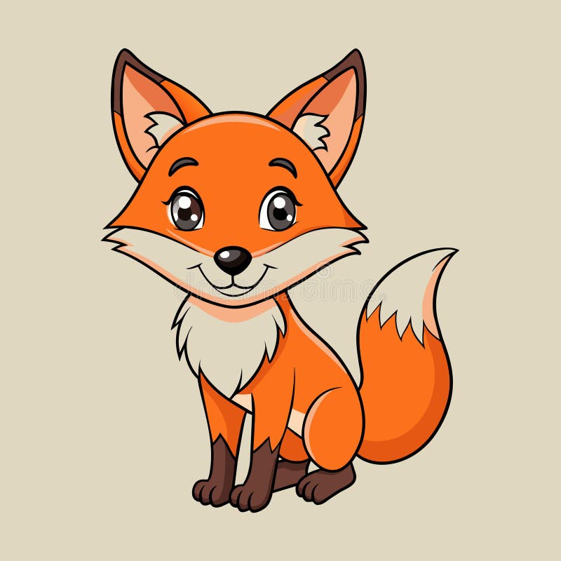 Fox Cartoon Vector Illustration Isolated Cute Clipart Stock Vector ...