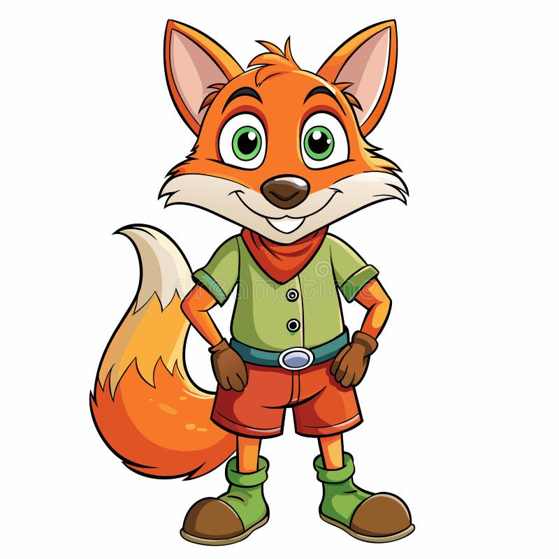 Fox Cartoon Vector Illustration Isolated Cute Clipart Stock Vector ...