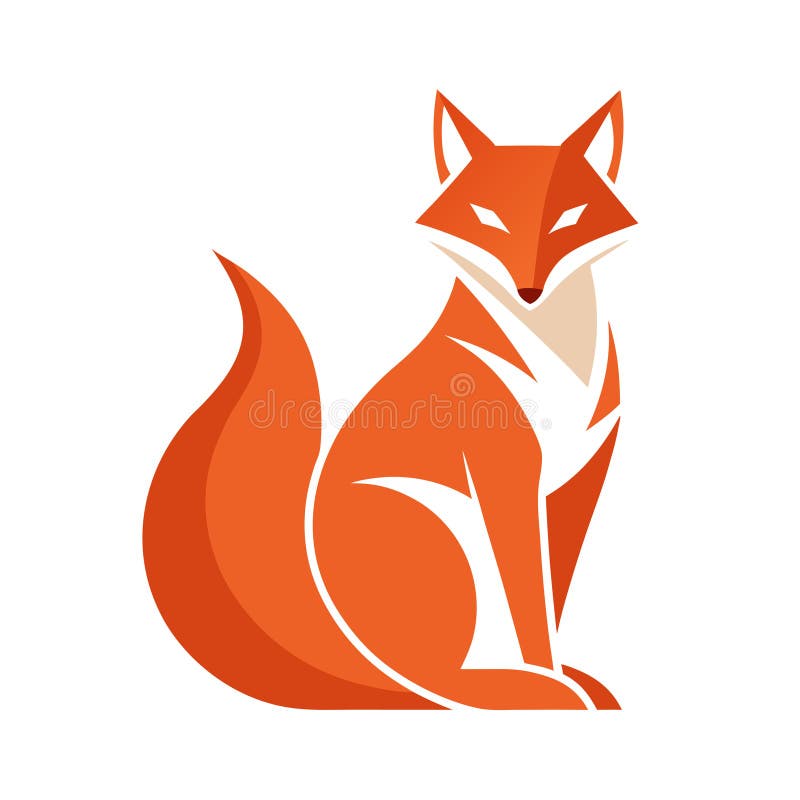 Fox Character Logo Design Illustration Stock Vector - Illustration of ...