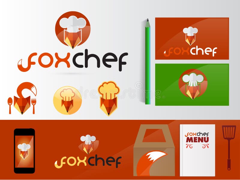 Fox chef logo concept stock vector. Illustration of white - 67647506
