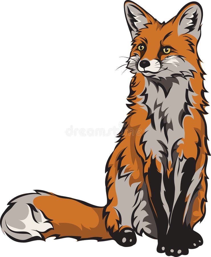 Fox, Color. Vector Image of a Fox, Clip, Logo,outline, Isolated, Set ...