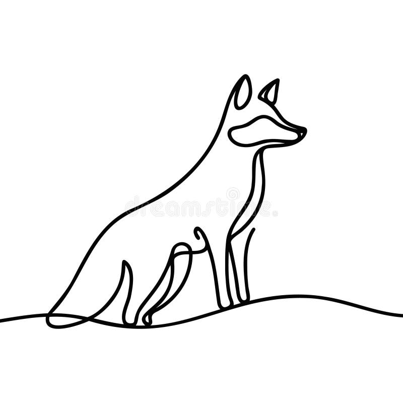 Fox Line Drawing Stock Illustrations – 10,844 Fox Line Drawing Stock ...