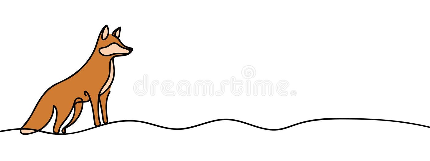 Fox Line Drawing Stock Illustrations – 9,777 Fox Line Drawing Stock ...