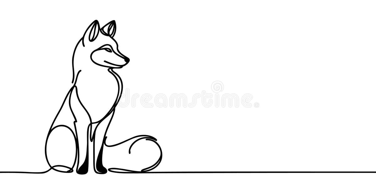 Fox Line Drawing Stock Illustrations – 9,777 Fox Line Drawing Stock ...