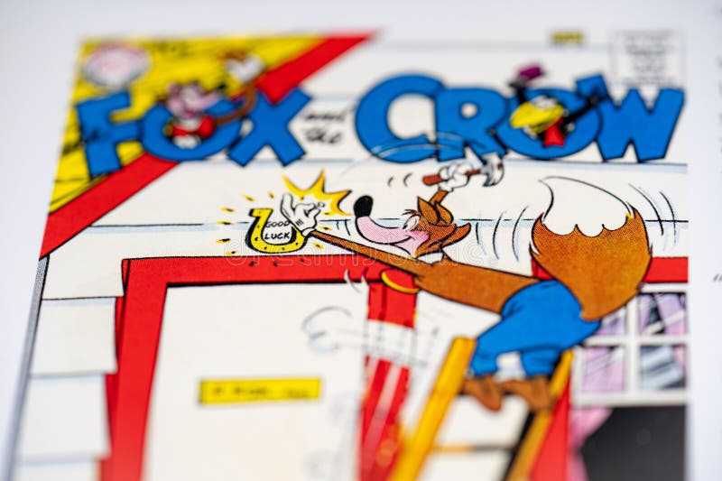 The Fox and the Crow from a Comic Book. Editorial Image - Image of ...