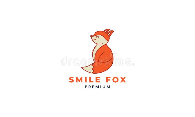 Fox Cute Cartoon Side View Animals Logo Icon Vector Illustration Stock ...