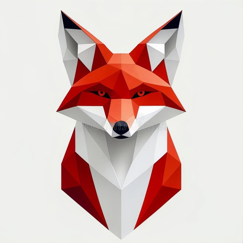 Vector Fox stock illustration. Illustration of cubism - 326503484
