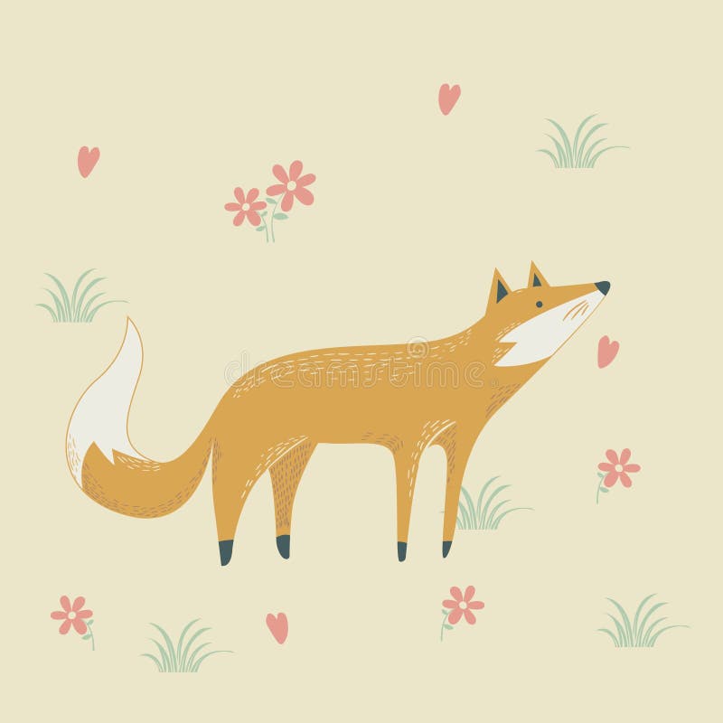 Fox Design. Vector Illustration Decorative Design Stock Vector ...