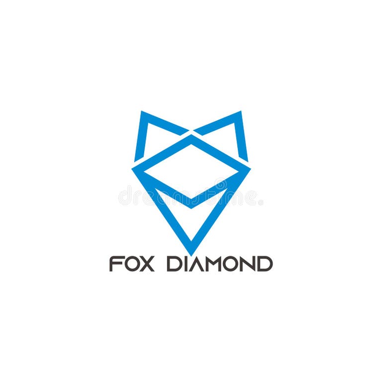 Fox Diamond Shape Simple Geometric Logo Vector Stock Vector ...