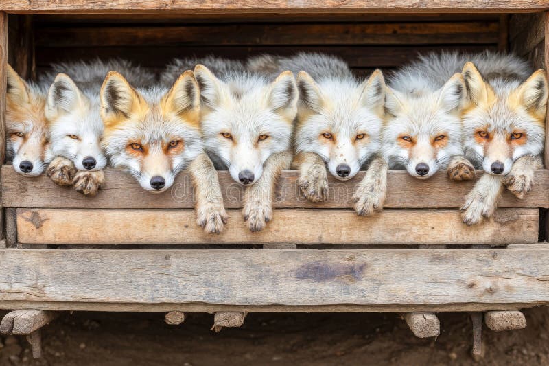 A Fox in a Dismal Cage, Illustrating Poor Animal Welfare Stock Photo ...